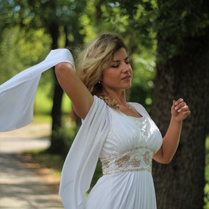 Vintage Grecian Gown CLAUDE RIHA Cannes PARIS Haute Couture Silk Dress ...