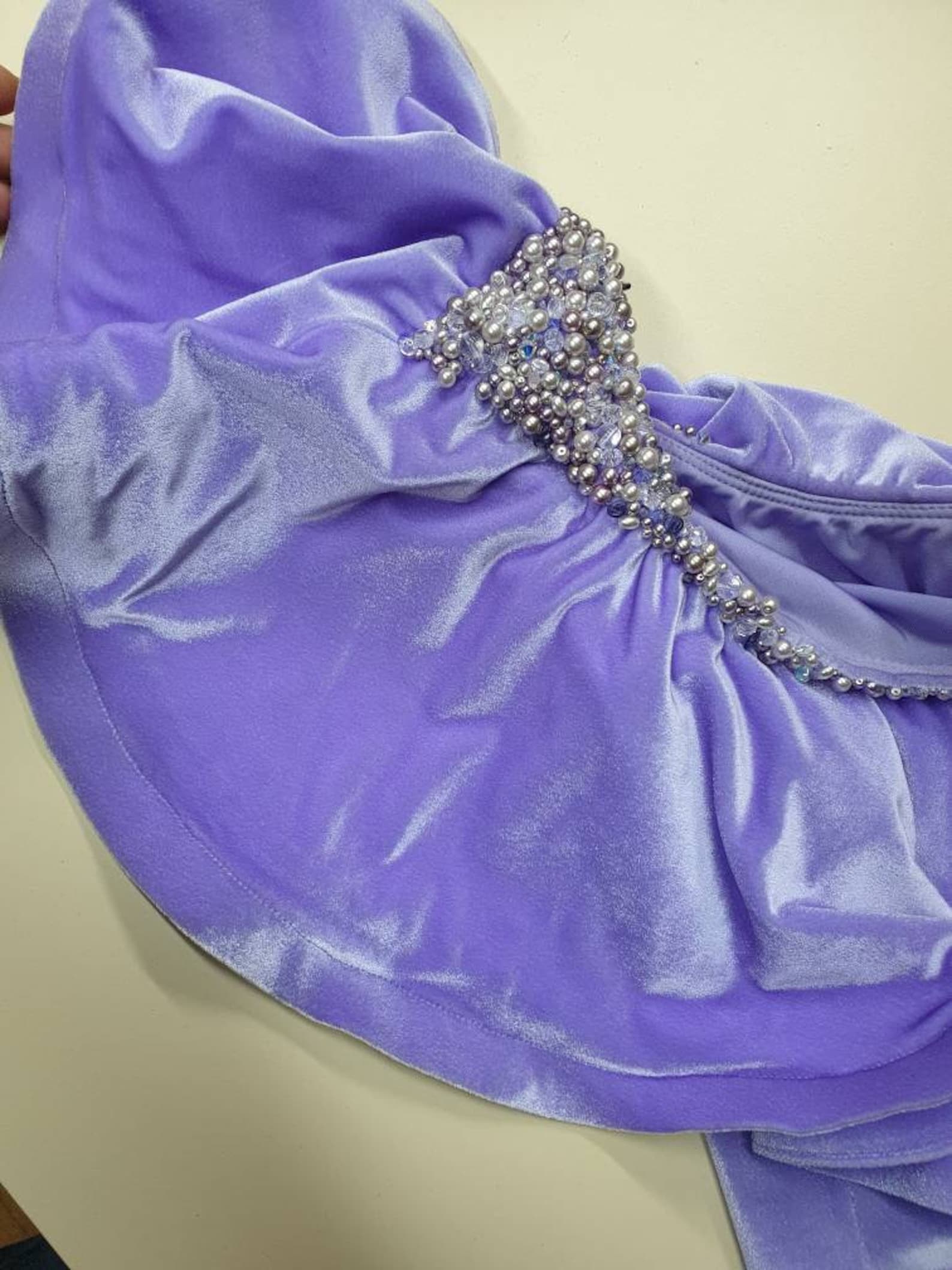 Beaded Velvet Swimsuit Hand Beaded swimwear Beaded Bikini | Etsy