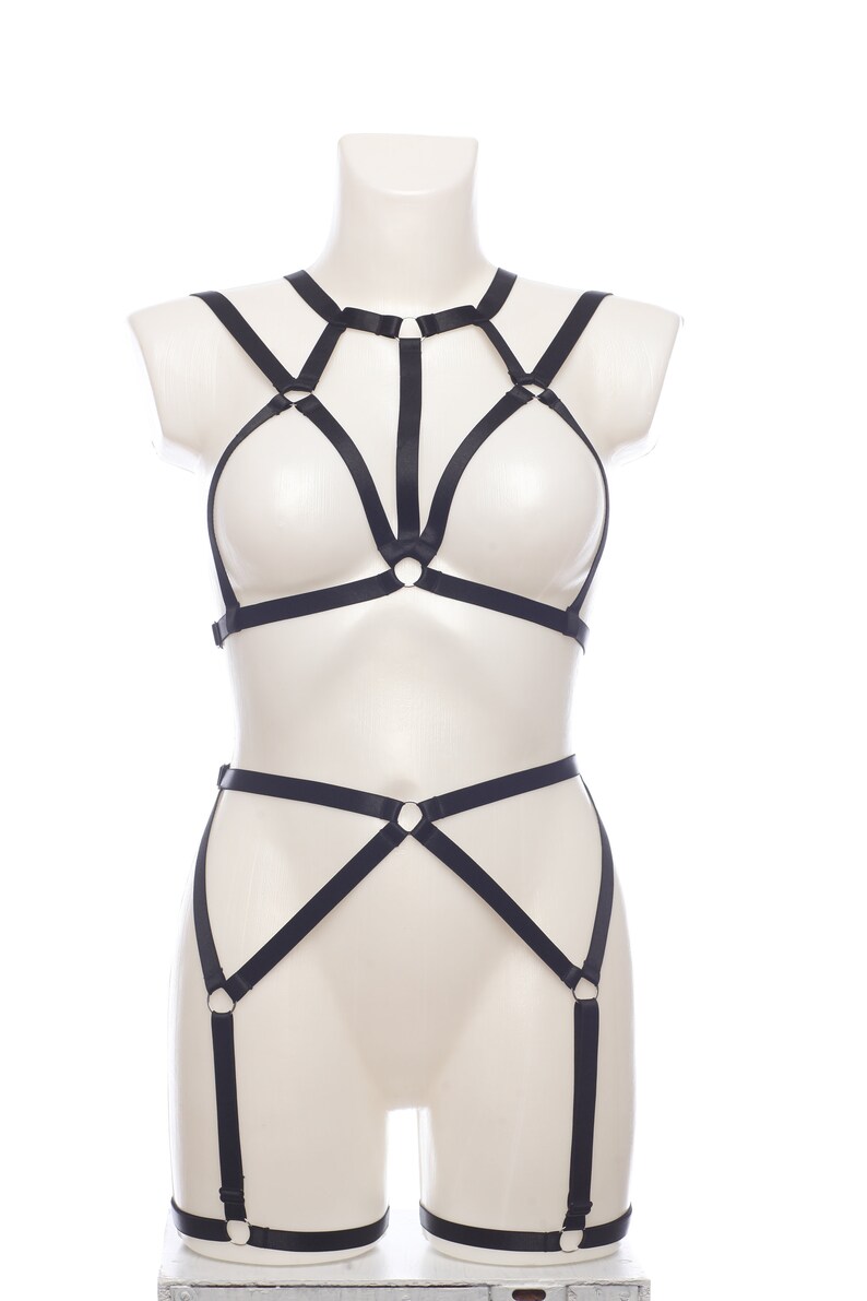 Sexy Full Body Harness Set Bondage Open Lingerie Bdsm Etsy