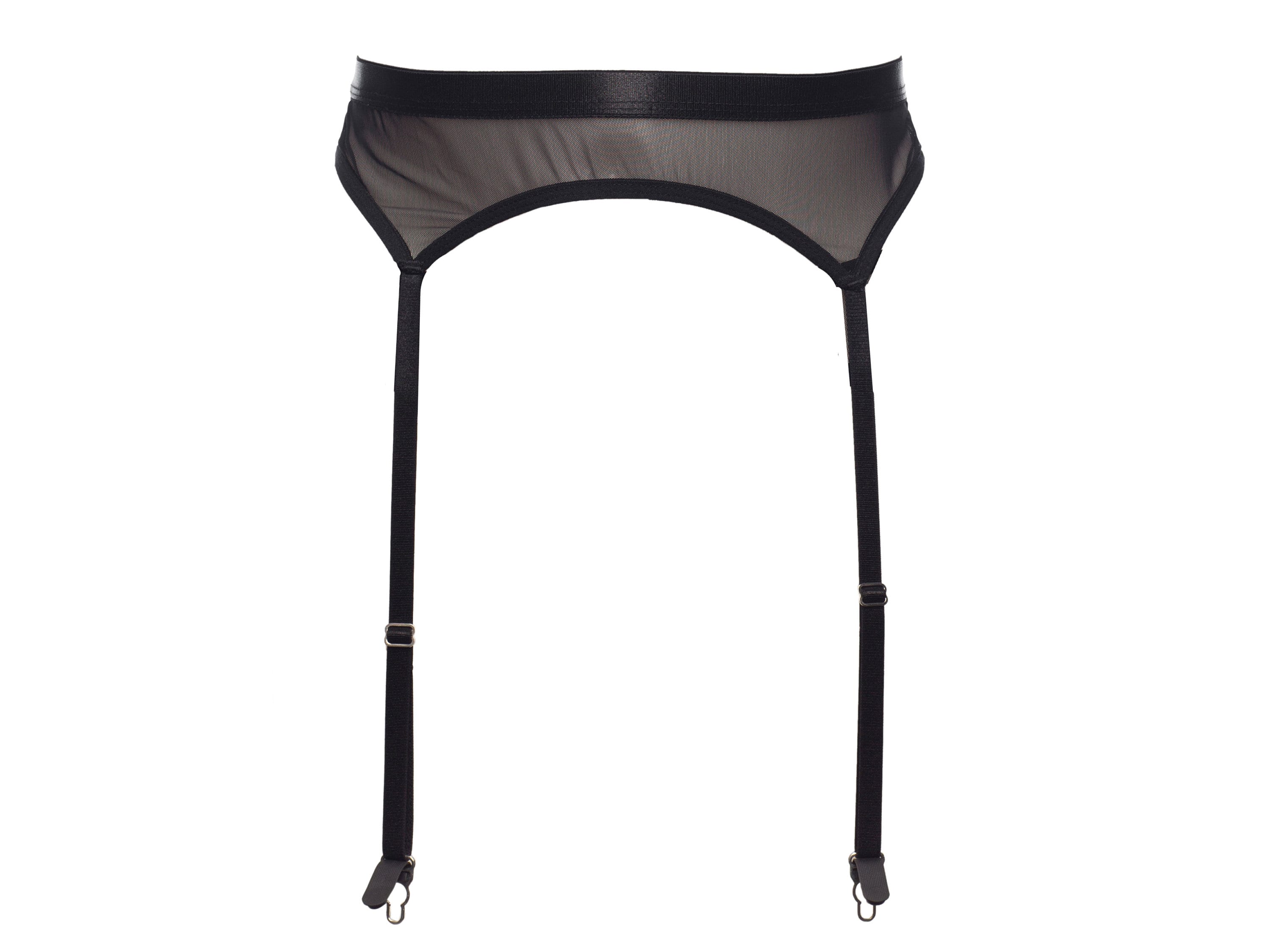 Buy Garter Belt for Stockings, Sexy Sheer Black Mesh Suspender, Garter ...