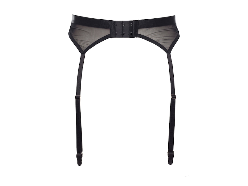 Garter Belt for Stockings, Sexy Sheer Black Mesh Suspender, Garter ...