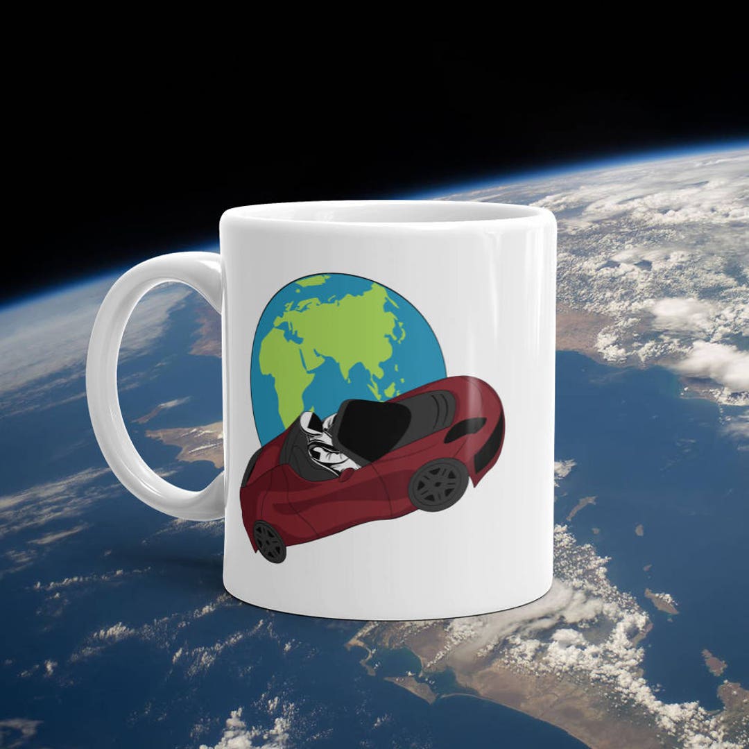 Tesla Mug Inspired by Starman Spacex Mug | Elon Musk Fanboy Fan Art Mug ...