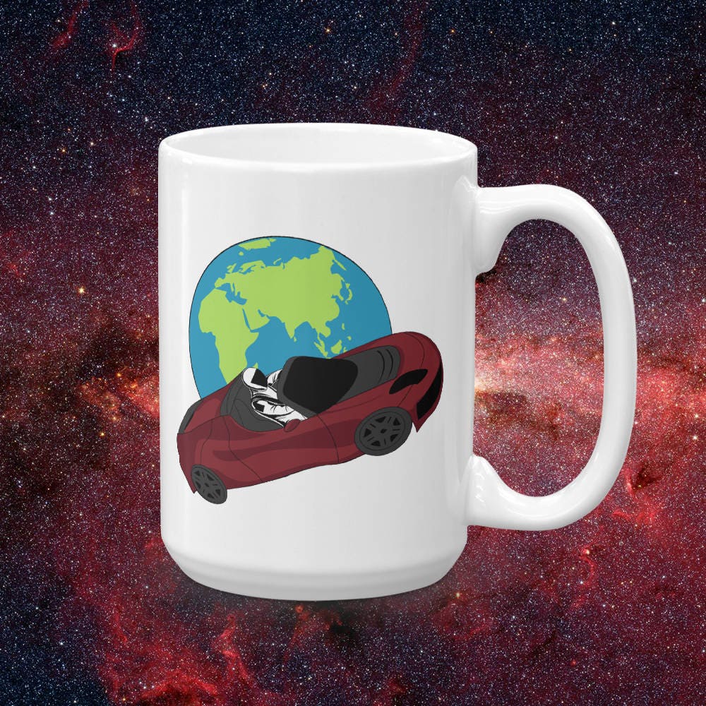 Tesla Mug Inspired by Starman Spacex Mug Elon Musk Fanboy Fan Art Mug ...