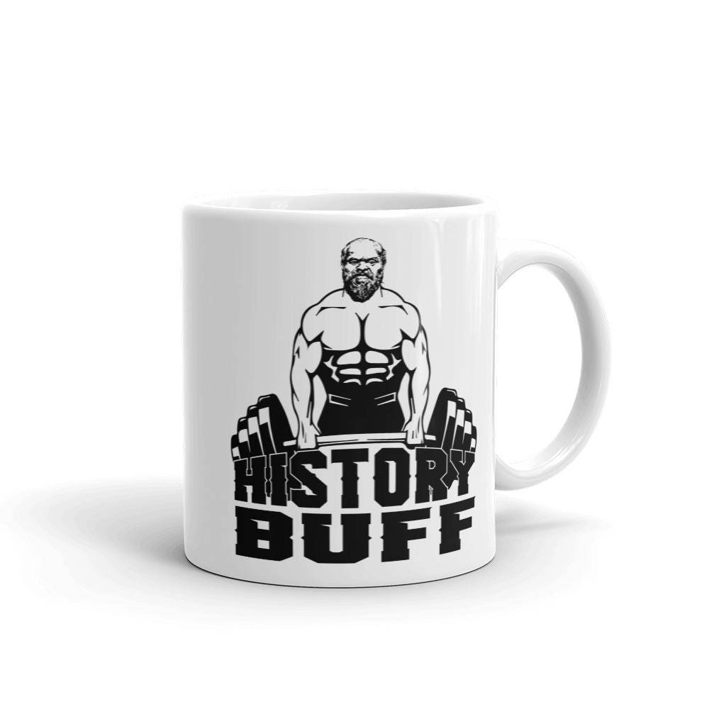 Funny History Buff Coffee Mug Muscular Socrates Deadlift - Etsy
