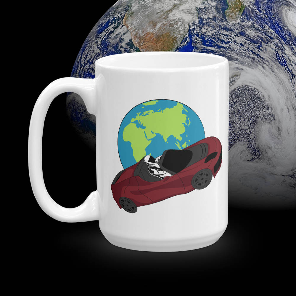 Tesla Mug Inspired by Starman Spacex Mug Elon Musk Fanboy Fan Art Mug ...
