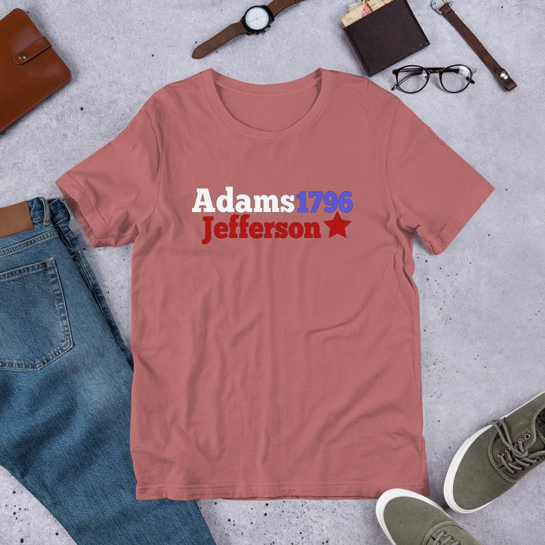 John Adams & Thomas Jefferson History Buff Shirt 1796 - Etsy