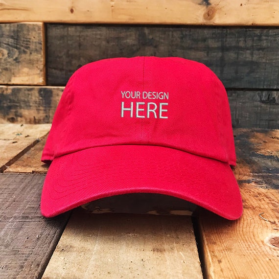 Custom Embroidered Hats Dad Hat Embroidery Baseball Cap Etsy