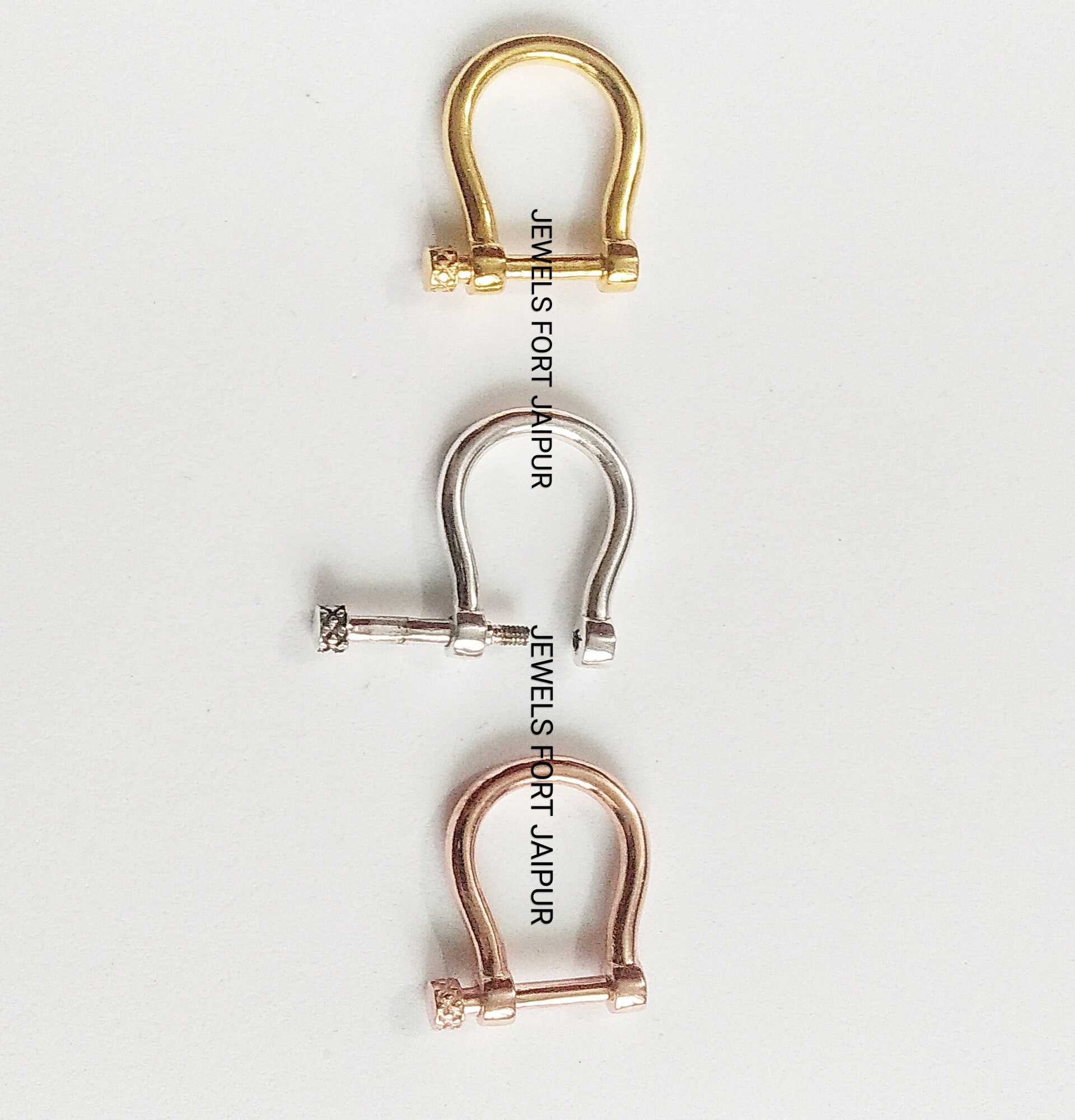 925 Silver Horse Shoes Shackle Connector Pendant, Screw Shackle Pendant ...