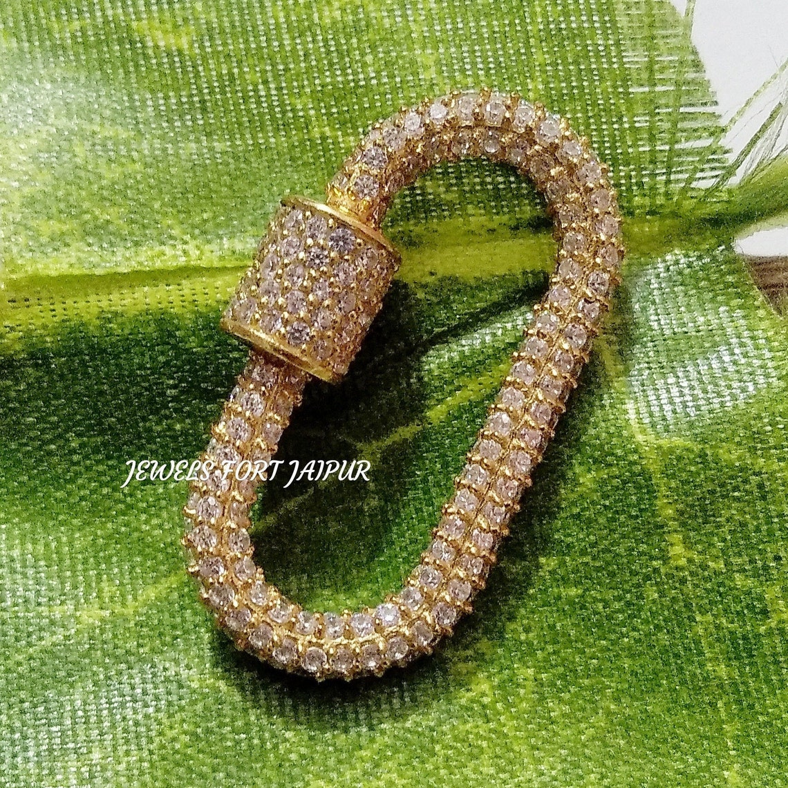 925 Silver Carabiner Jewelry Diamond Carabiner Lock Gold - Etsy