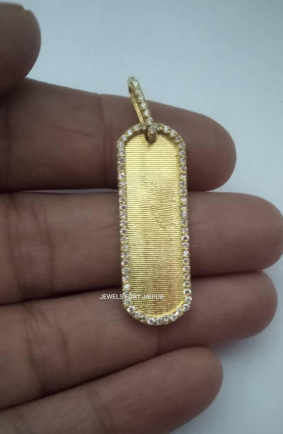 14k Gold Diamond Dog Tag Necklace, Solid 14k Gold Diamond Dog Tag, Dog ...