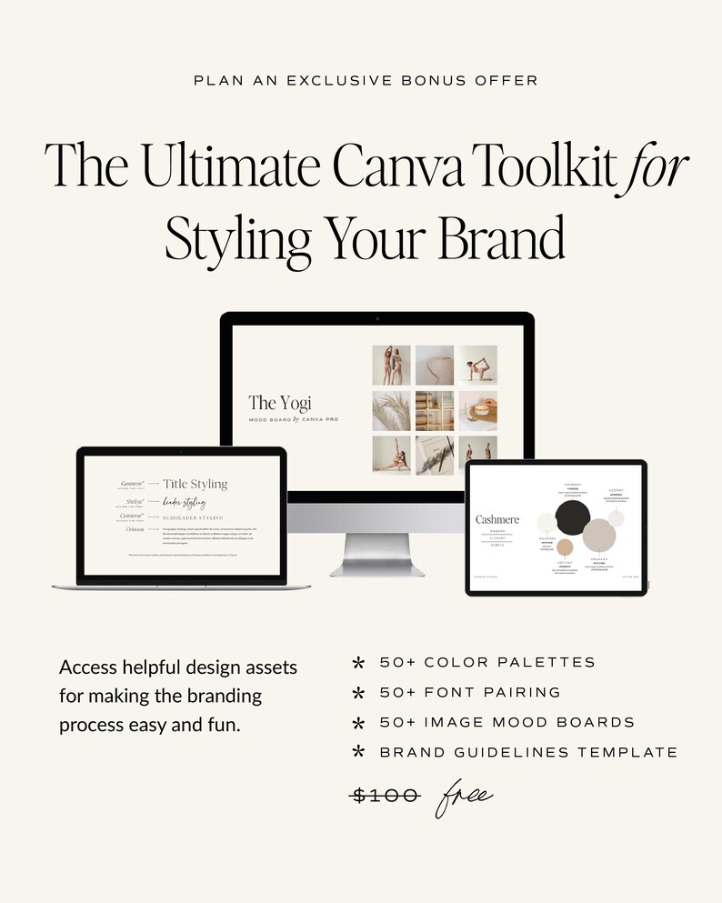 Canva Brand Kit Template: Premade Logo & Style Guide (digital Download ...