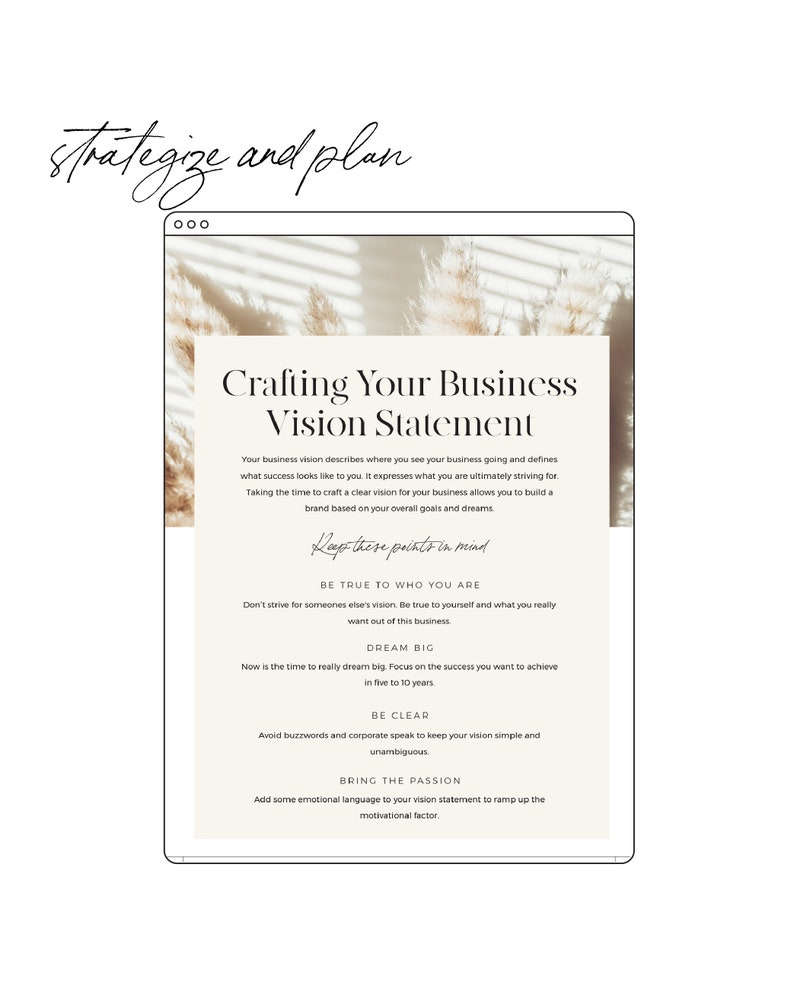 The Vision Guide A Printable PDF Workbook for Defining Your - Etsy