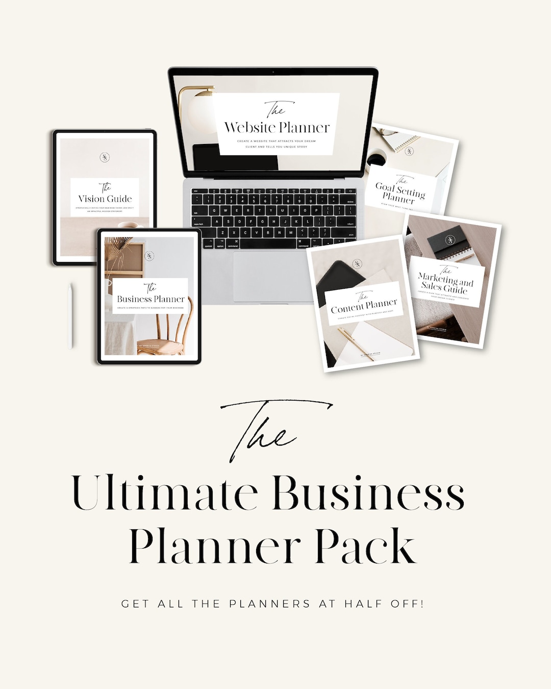 The Ultimate Business Planner Pack - Seven Printable Workbooks ...