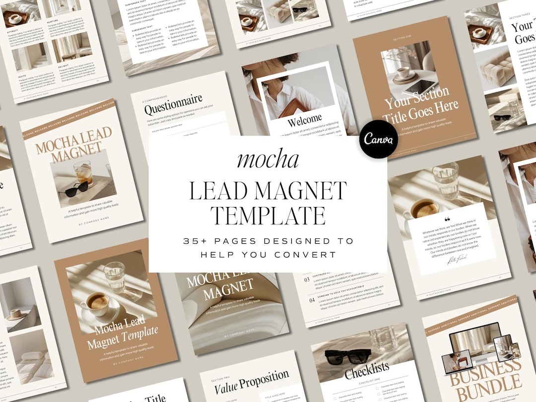 Modelo de Lead Magnet para Mocha Canva: livro de exercícios e e-book de ...