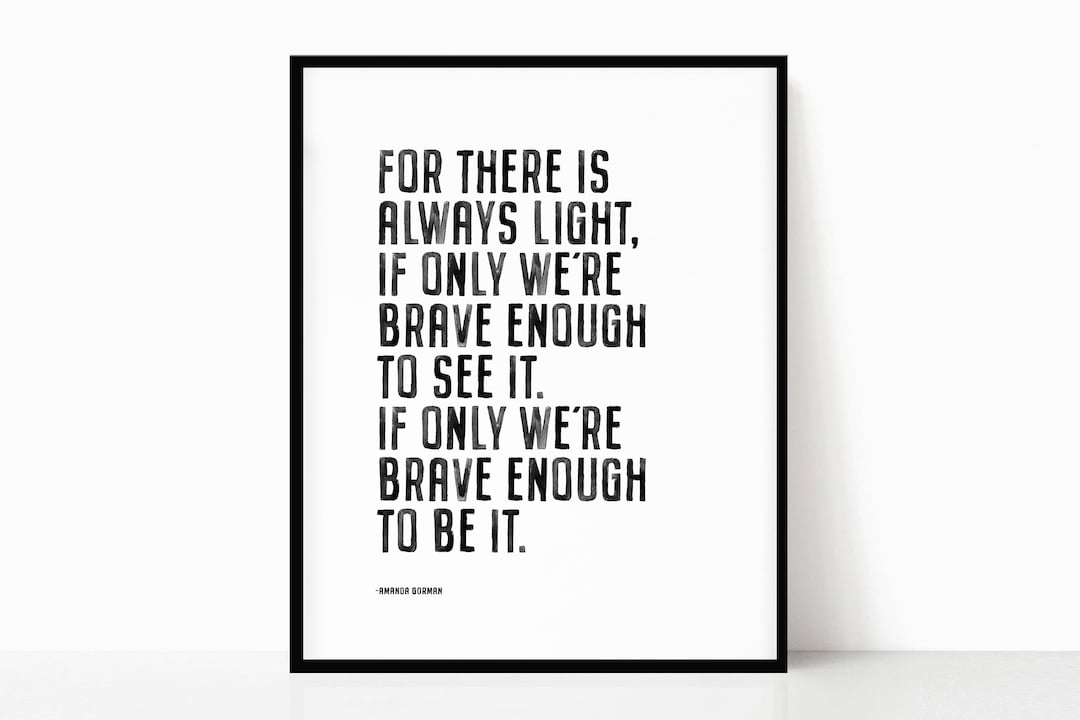 Amanda Gorman Poem Print: the Hill We Climb, Inspirational Wall Art ...