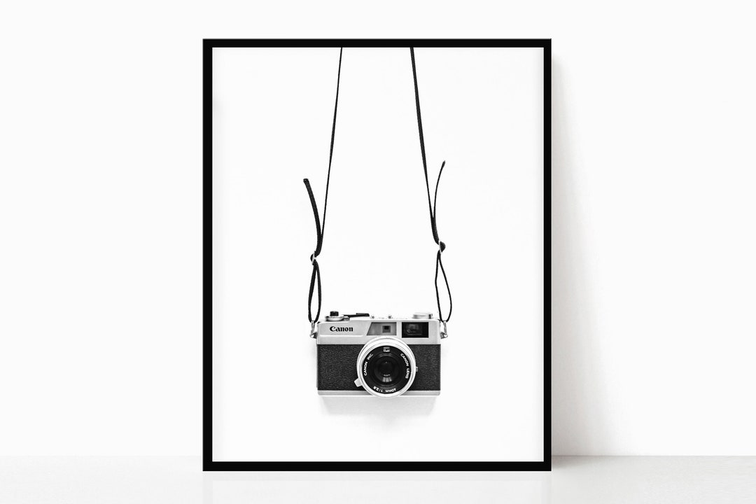 Vintage Camera Printable • Black and White • Digital Download • Modern ...