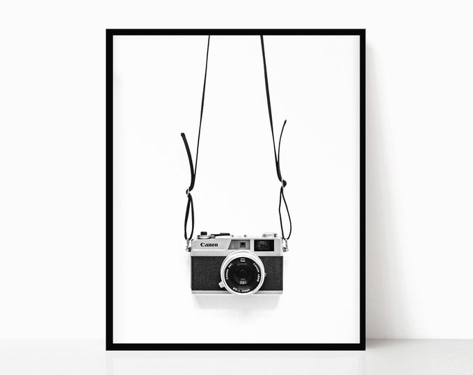Vintage Camera Printable Black and White Digital Download - Etsy