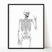 Skeleton Rocker Printable • modern Halloween • Instant Digital Download ...