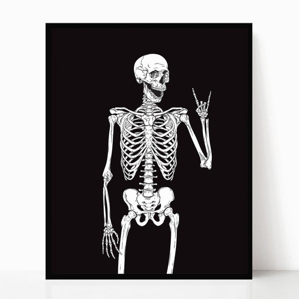 Skeleton Poster - Etsy