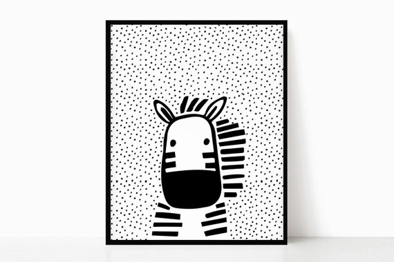 Zebra Printable Instant Digital Download Animal Nursery | Etsy
