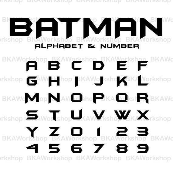 Batman alphabet svg Batman alphabet vector Batman alphabet | Etsy