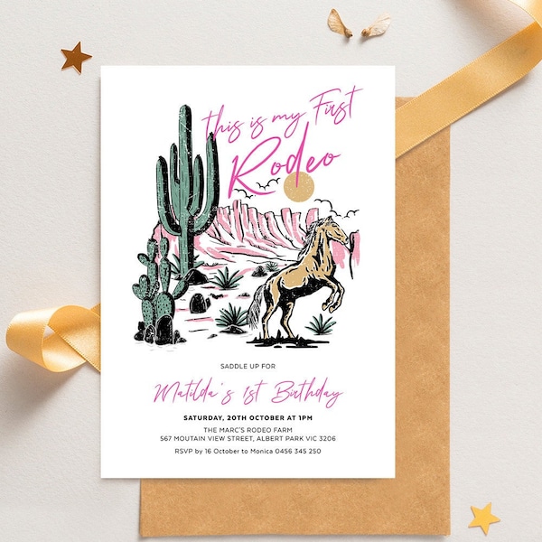 My 1st Rodeo Birthday Invitation - Etsy