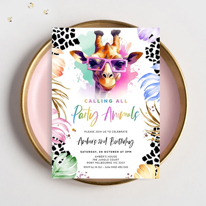 Party Animal Invite - Etsy