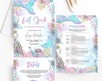Last Splash Bachelorette Invitation - Etsy
