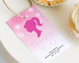 Barbie Thank You Tag | Etsy