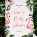 Flamingo Welcome Sign, Tropical Theme, Beach, Large Poster, Birthday ...