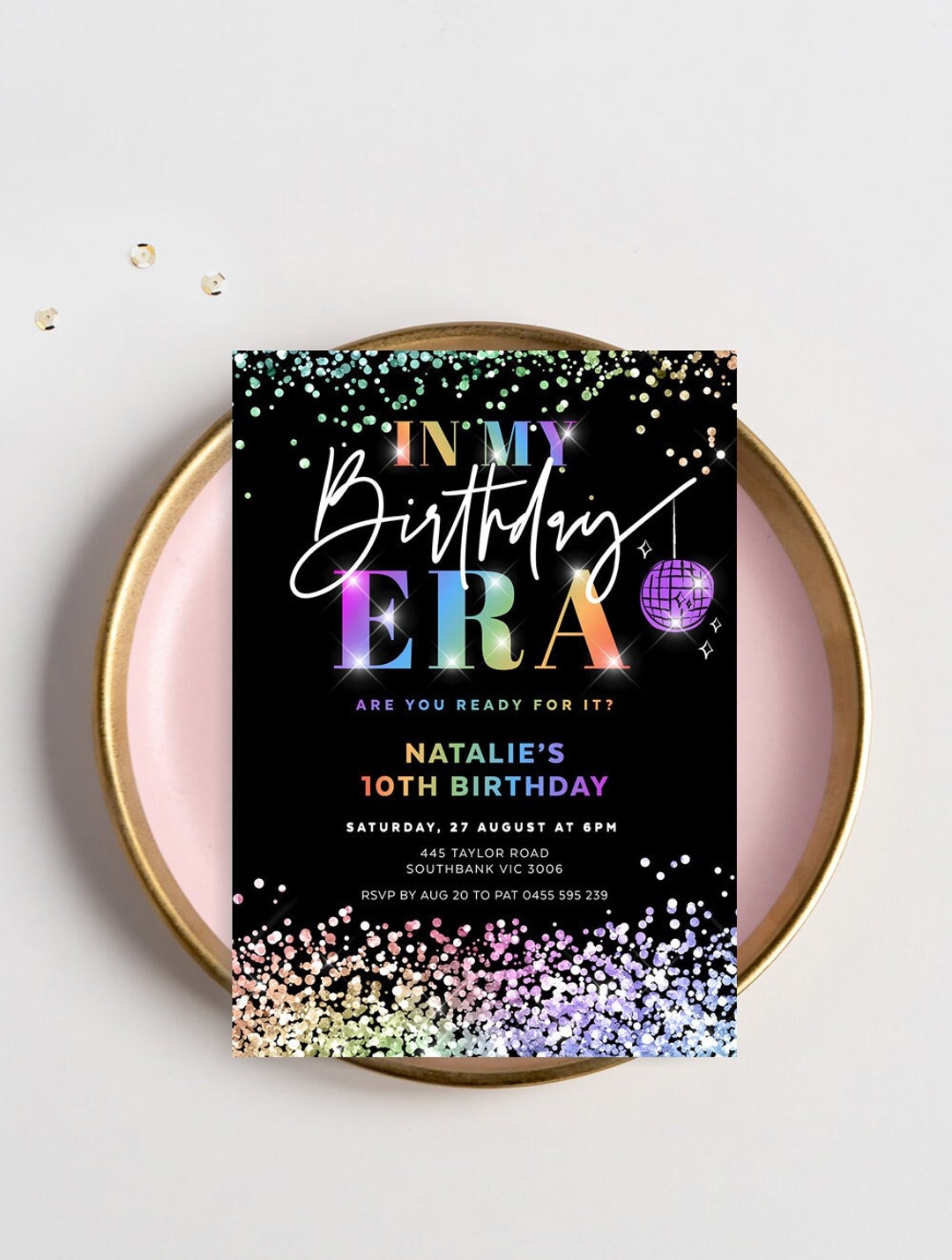 In Her Era Invitation, Eras Birthday Party, Girl's Birthday, Adult ...