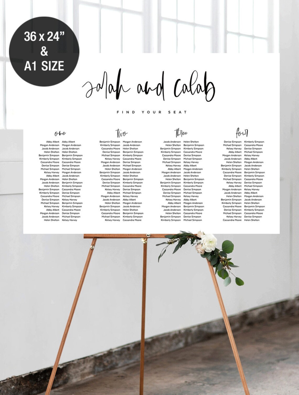 Seating Chart Long Tables Banquet Plan Black & White Modern - Etsy