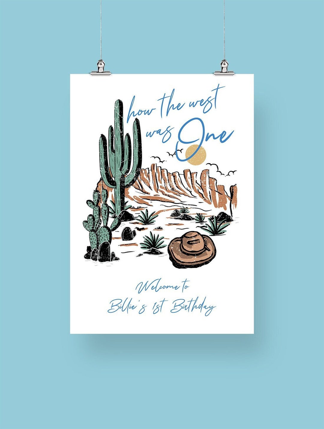 How the West One Welcome Board, 1st Birthday Sign, Country, Western ...