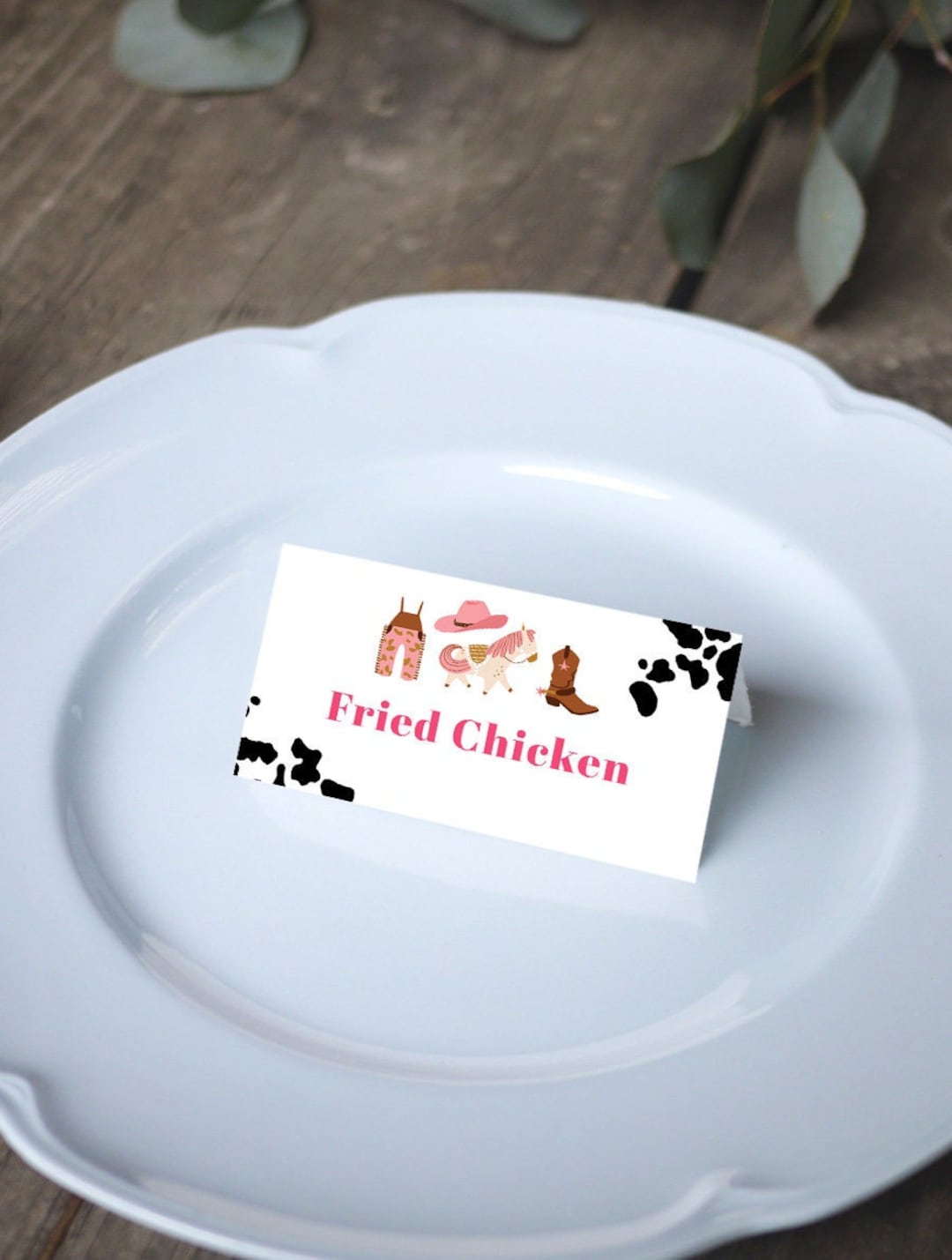 Cowboy Food Labels, Western Birthday Party, Food Tents, Flat and Folded ...