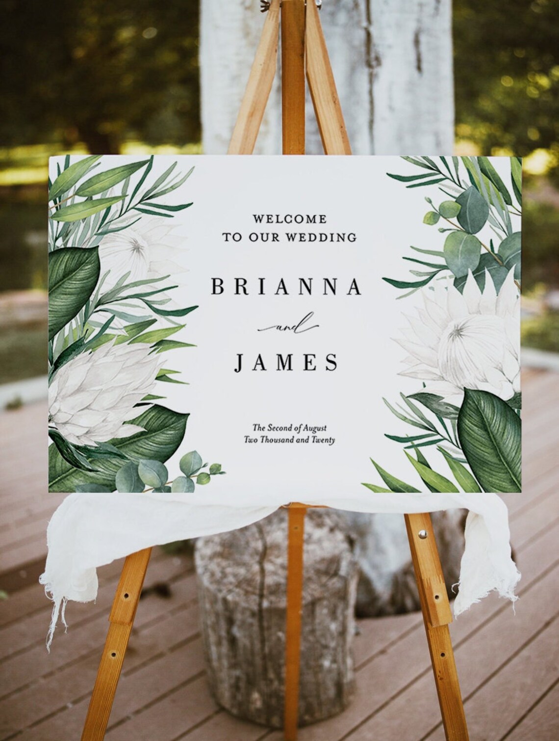Wedding Welcome Sign Template, Landscape Board, Australia Native Flower ...