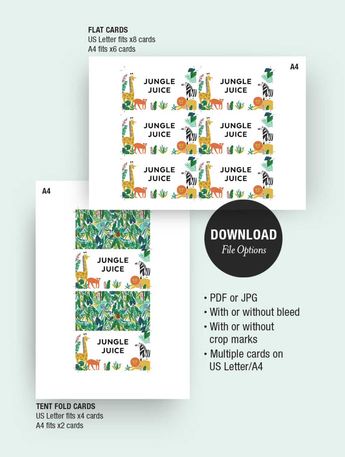 Food Labels, Safari Birthday, Jungle Theme, Let's Get Wild Party Decor ...