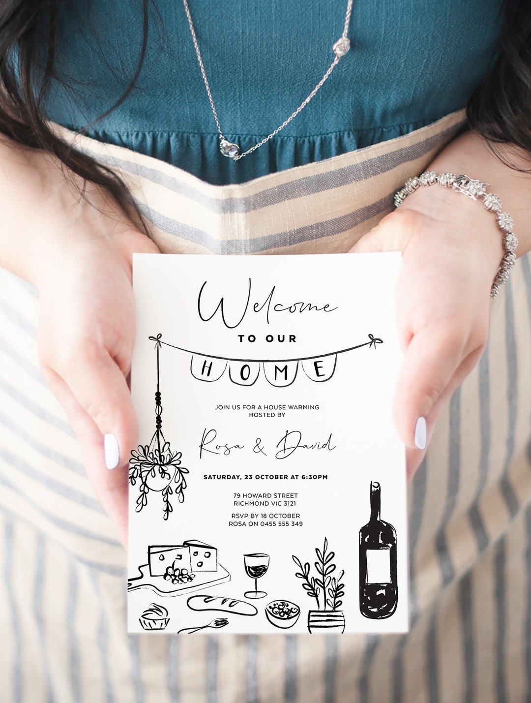House Warming Invitation, House Warming Party Invite, Modern, Moving ...