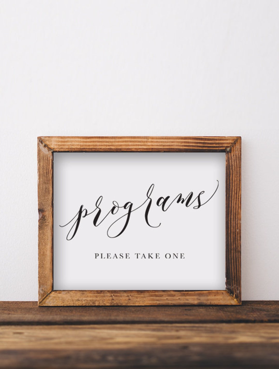 Wedding Program Sign Printable Download - Etsy