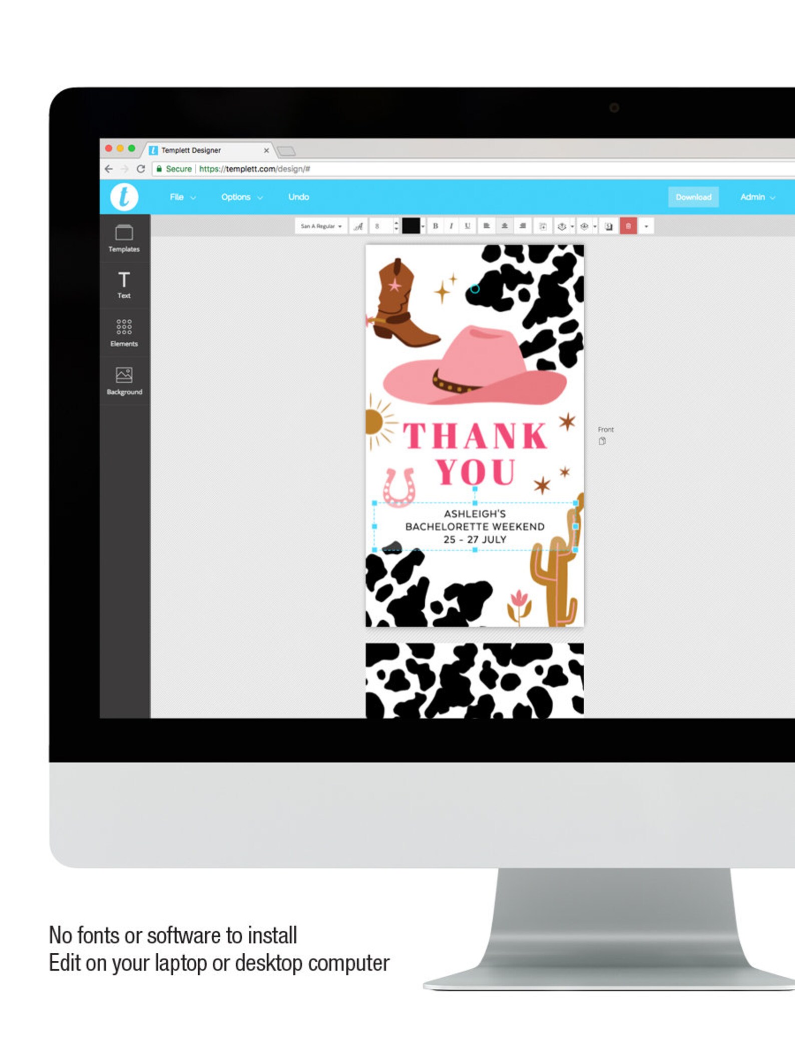 Cowboy Thank You Tags Favor Gift Label Western Theme Cowboy - Etsy