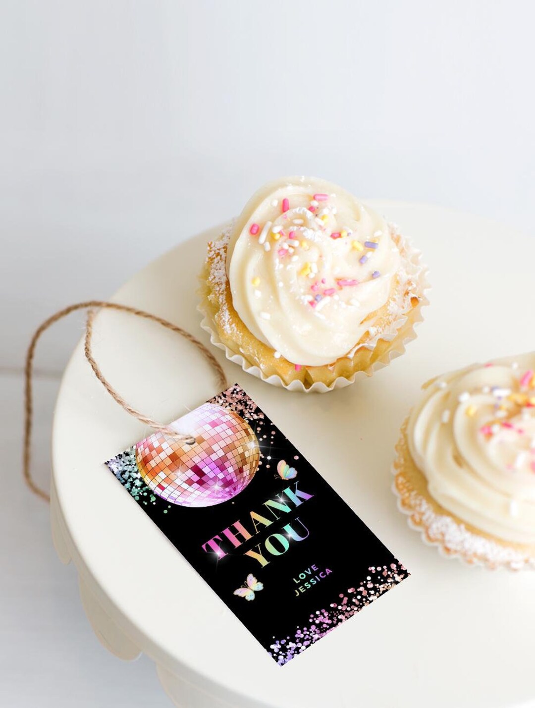 Thank You Tag, Favor Tags, Disco Ball, Butterfly, in My Birthday Era ...