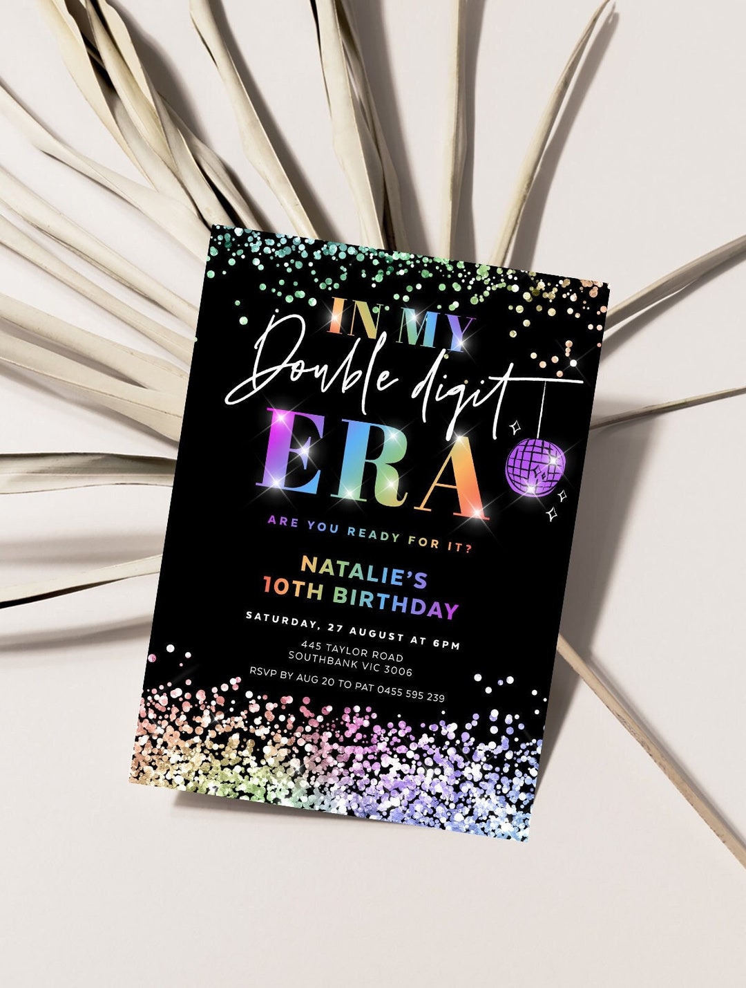 In My Double Digital Era Invitation, Eras Birthday Party, Girl Birthday ...