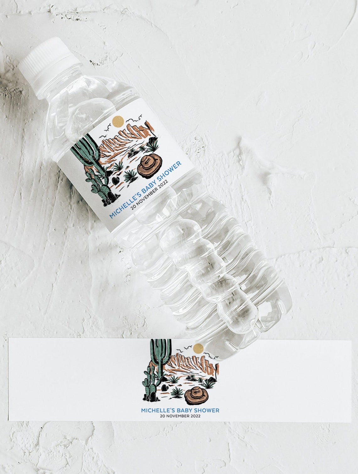 Western Water Bottle Label, First Rodeo Birthday Party, Wild West ...