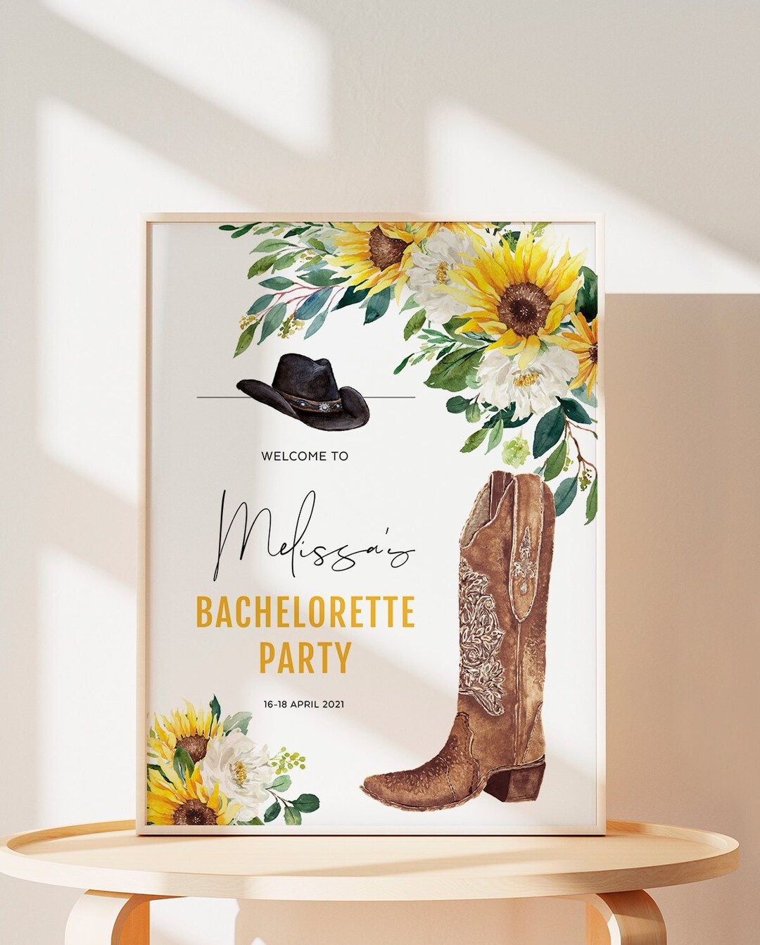 Welcome Sign, Nashville, Cowboy Boots, Western, Sunflower, Fall Theme ...