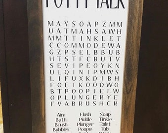 Bathroom word search | Etsy