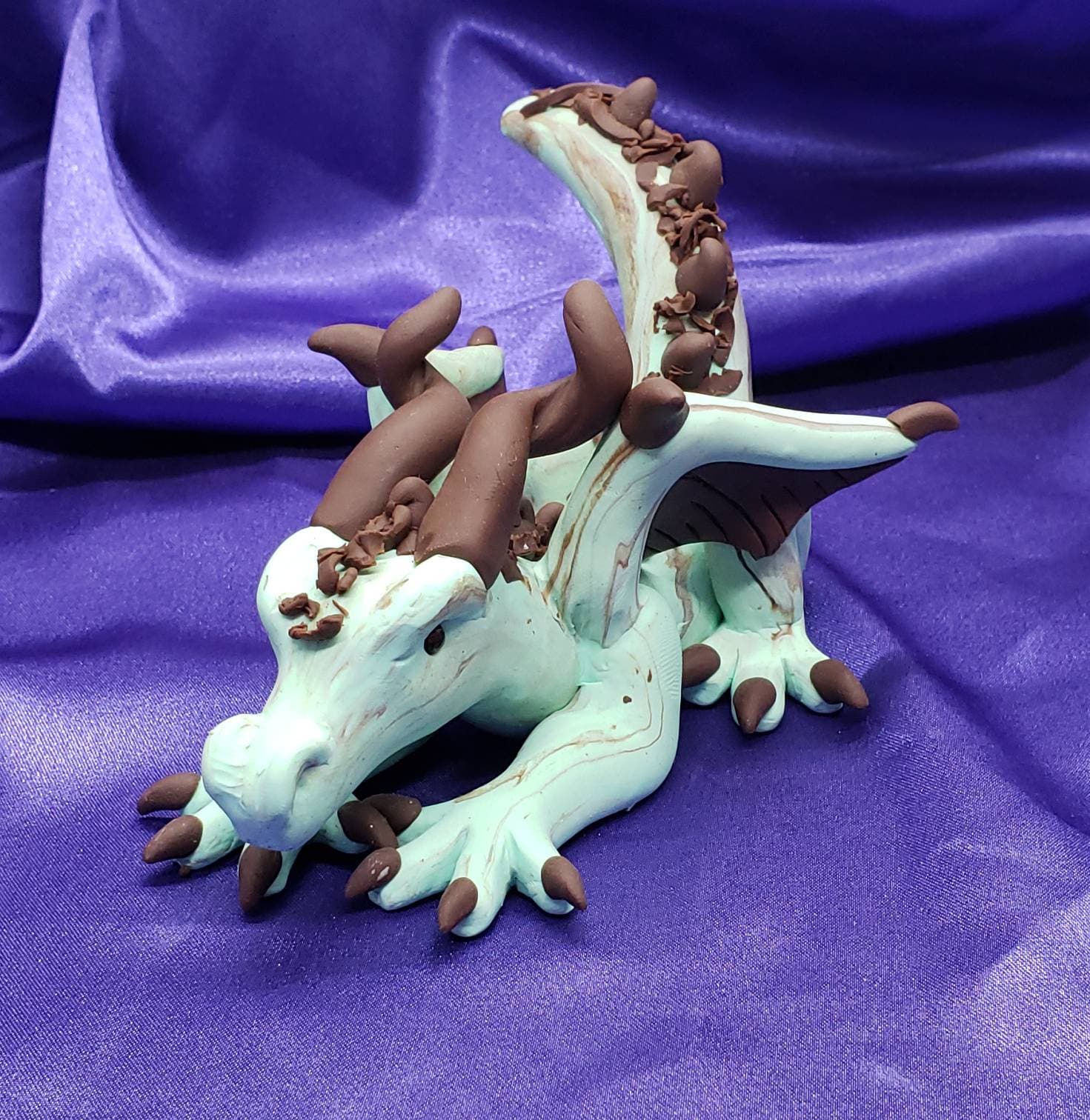 OOAK Mint Chocolate Chip Dragon Polymer Clay Figurine - Etsy UK