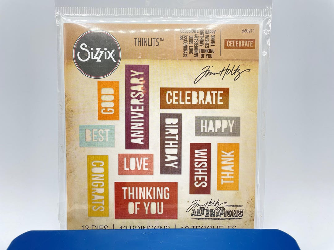 CELEBRATION WORDS Tim Holtz Thinlits Die NEW 13 Pc Set - Etsy