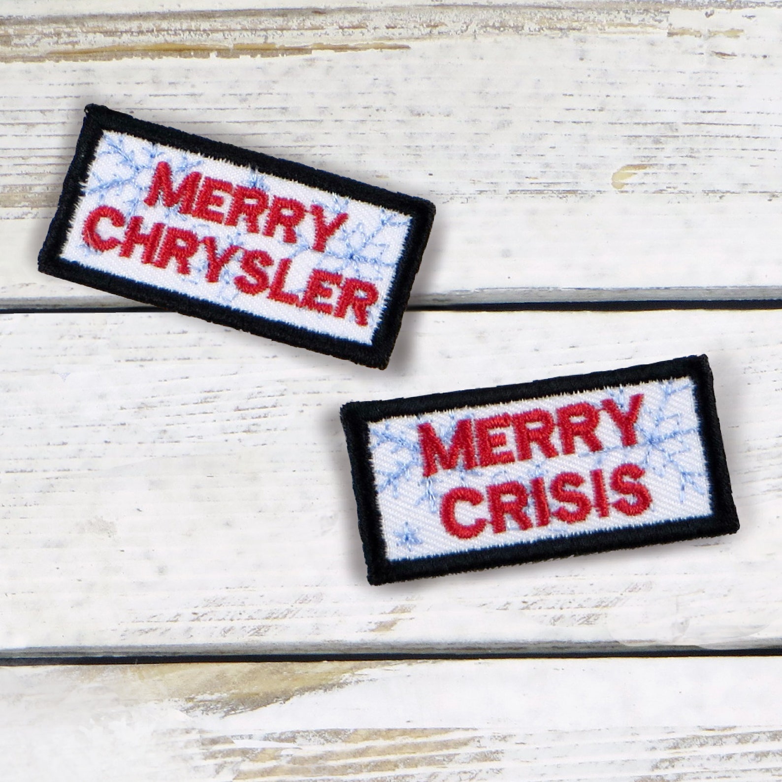 Merry Chrysler/merry Crisis Holiday Small Patch - Etsy