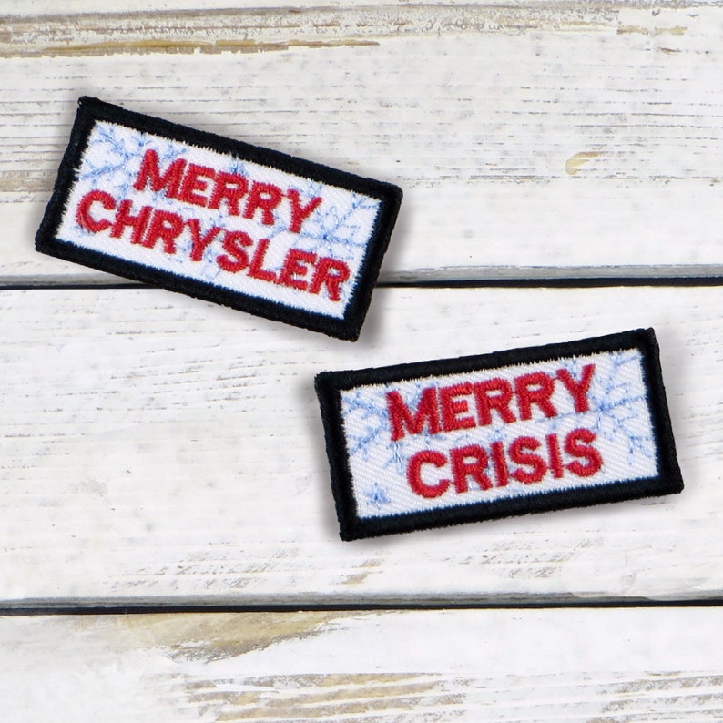 Merry Chrysler/merry Crisis Holiday Small Patch - Etsy