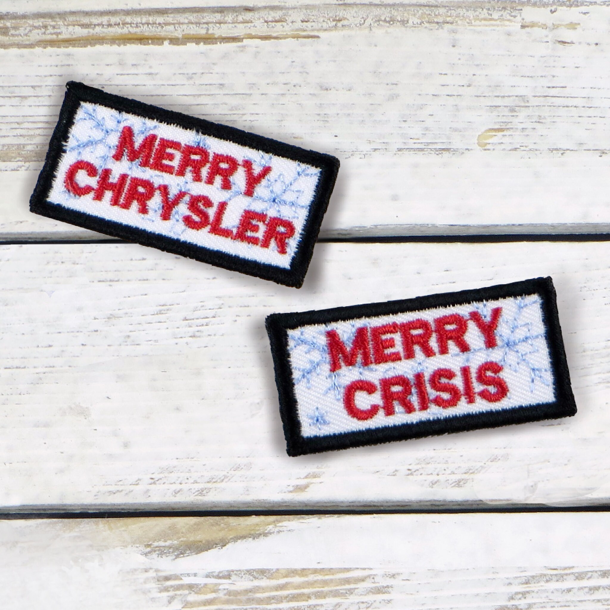 Merry Chrysler/merry Crisis Holiday Small Patch - Etsy