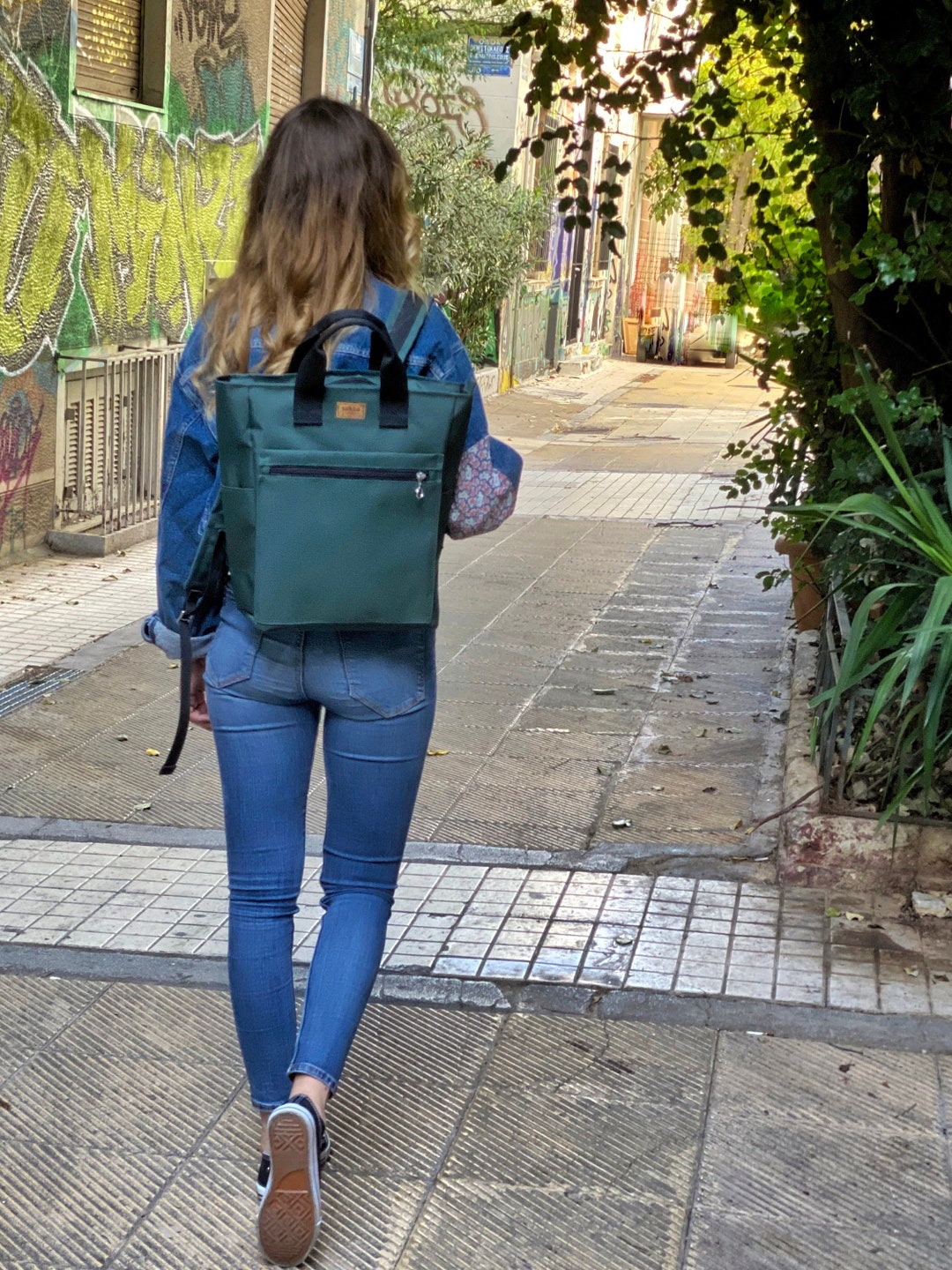 Emerald Green Bag Handle,forest Green Backpack Water Resistant Large ...